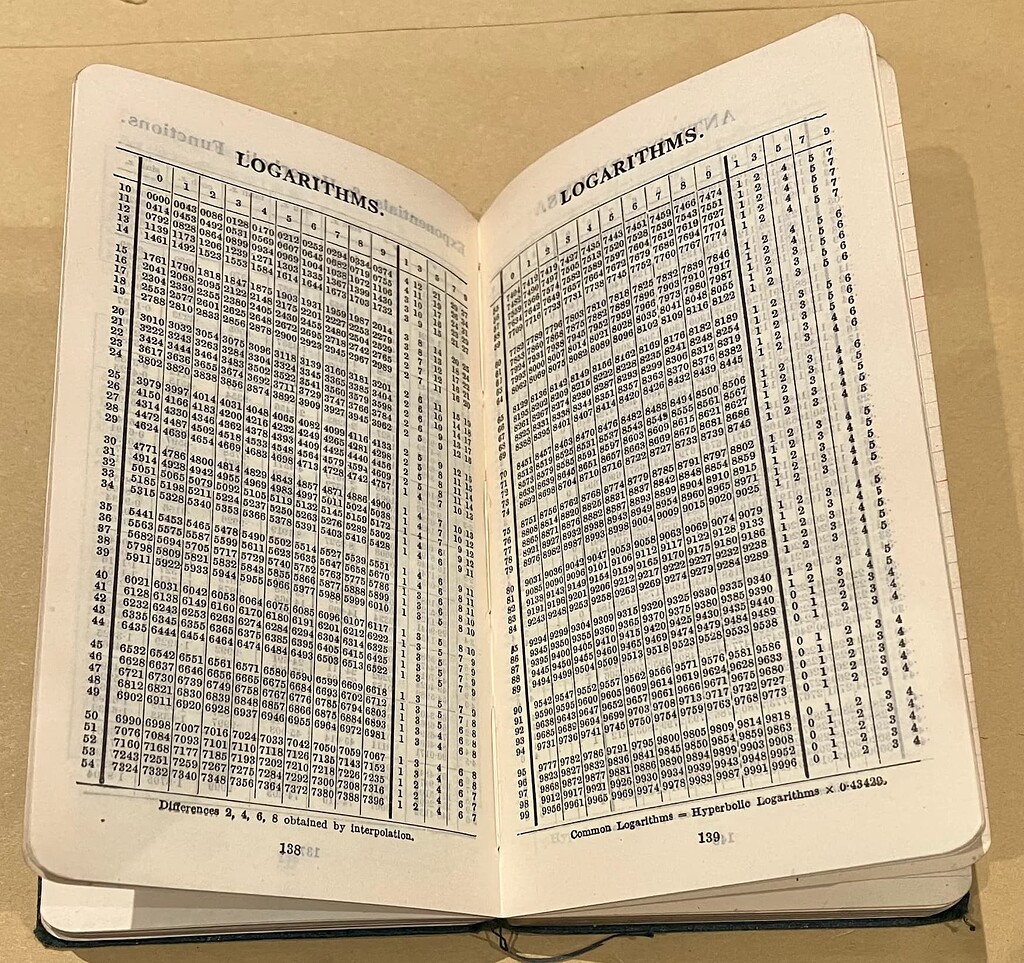 Log tables, and Petzold's (virtual) book about Logarithms - Discussions - Retro Computing