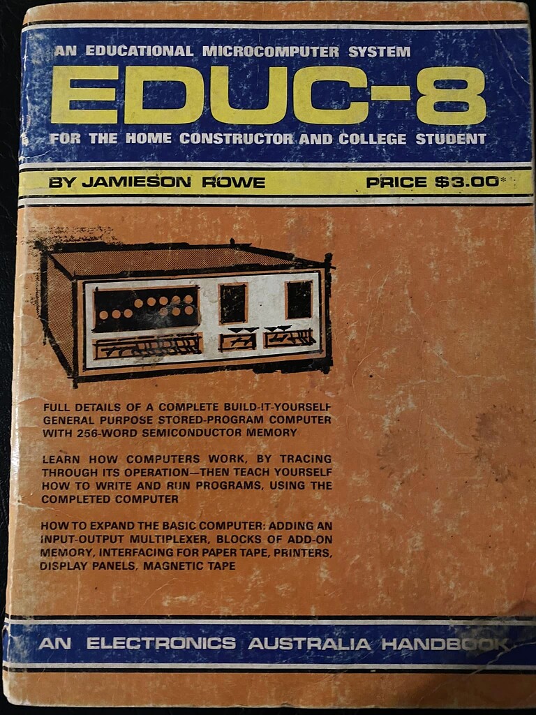 EDUC-8 - a DIY 8-bit PDP-8/S in Australia from the early 1970s - new ...