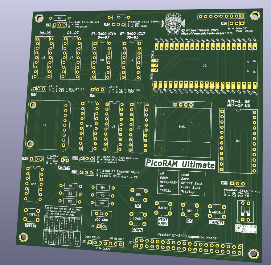 PicoRAM Ultimate for the Philips MC6400, Lab-Volt 6502, Heathkit ET ...